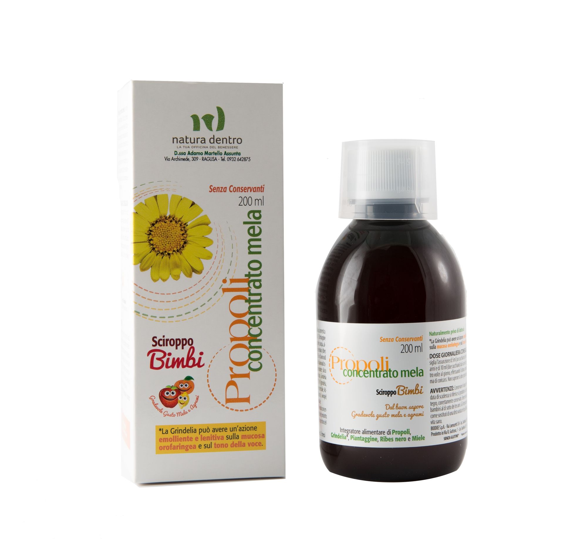 Propoli concentrato mela. Sciroppo Bambini dai 3 anni. Vendita on line